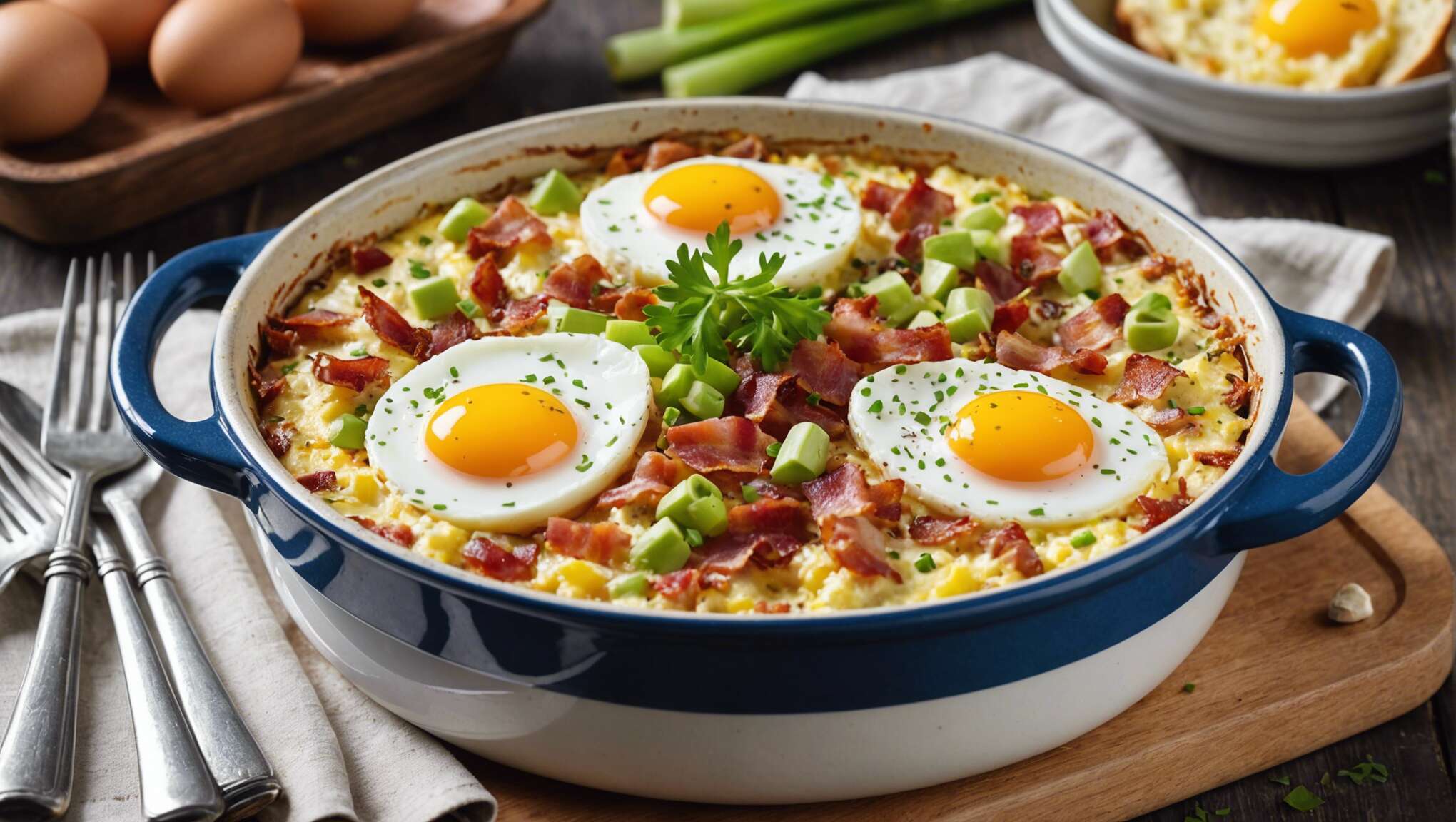 Recette œufs cocotte aux poireaux et lardons : facile et délicieuse