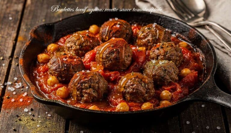 Boulettes savoureuses bœuf agneau : secrets sauce tomate épicée
