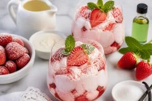 Glace fraise menthe chantilly maison : recette facile au Companion